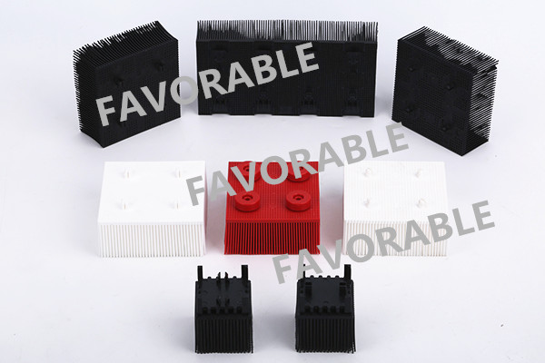 Bristle Blocks Brushes 1.6" Poly - ROUND FOOT - White PP / NYLON For ...