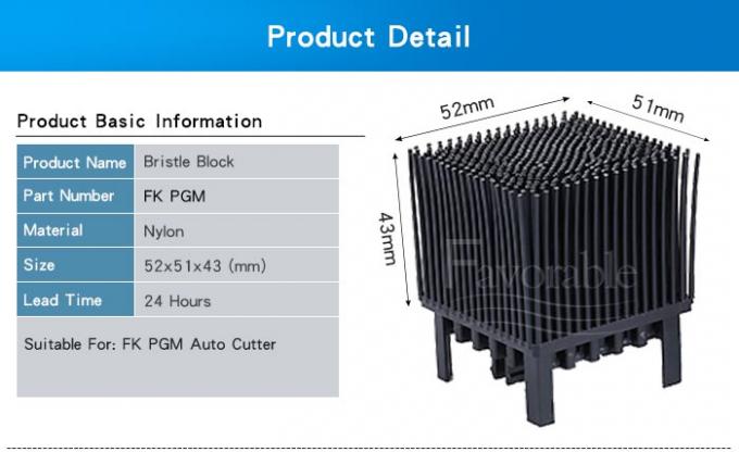OEM Black Nylon Bristle Blocks Suitable For FK PGM Cutter Machines