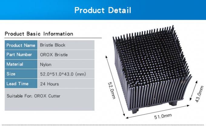 Black Nylon Bristle Brush For Orox Auto Cutter Machine Standard Packaging