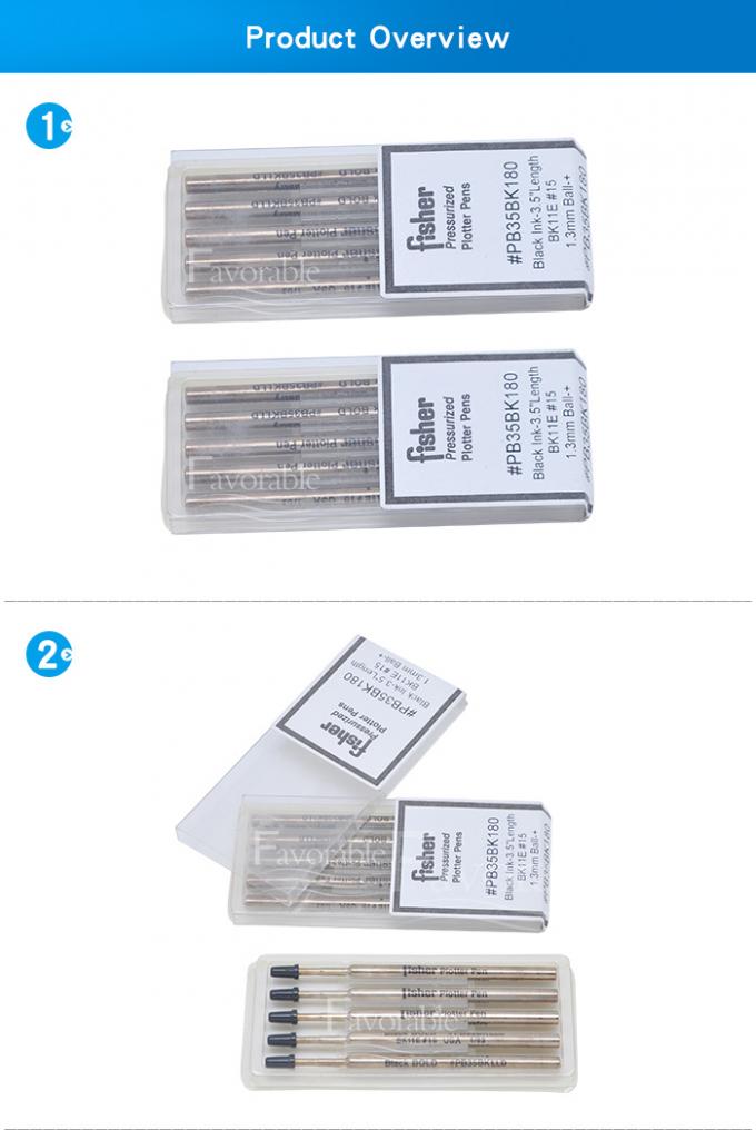 684500003 Fisher Plotter Pens Plotter Parts PB35BK180 3.5'' Length 1 ...