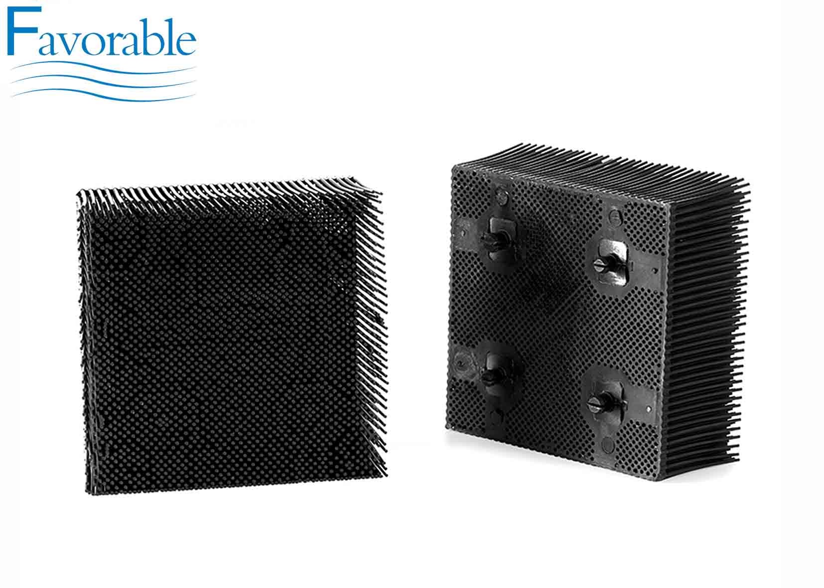 Bristle 1.6" Poly Round Foot Black Plastic Bristle Suitable For Gerber ...